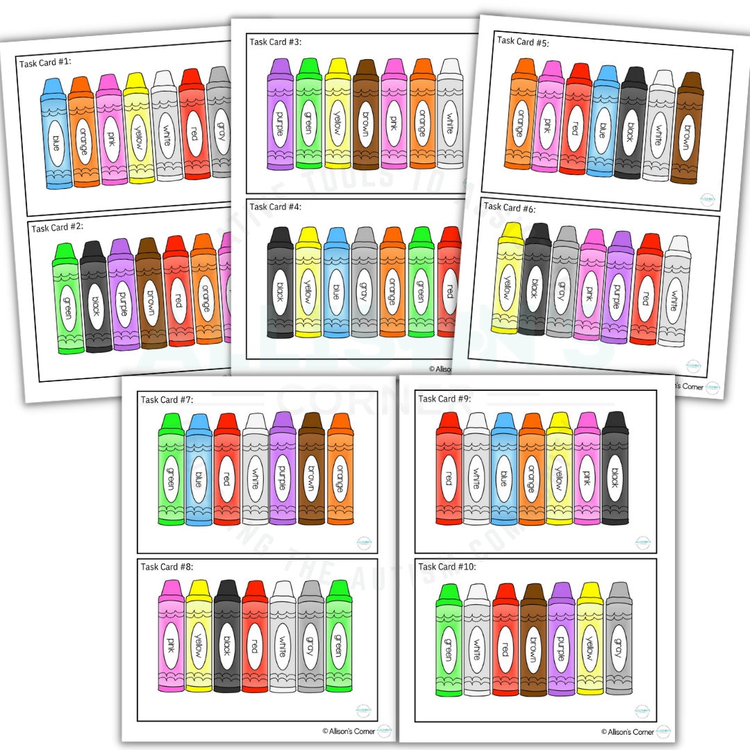 Crayon Packaging Activity Life Skills Task Box: Digital - Etsy