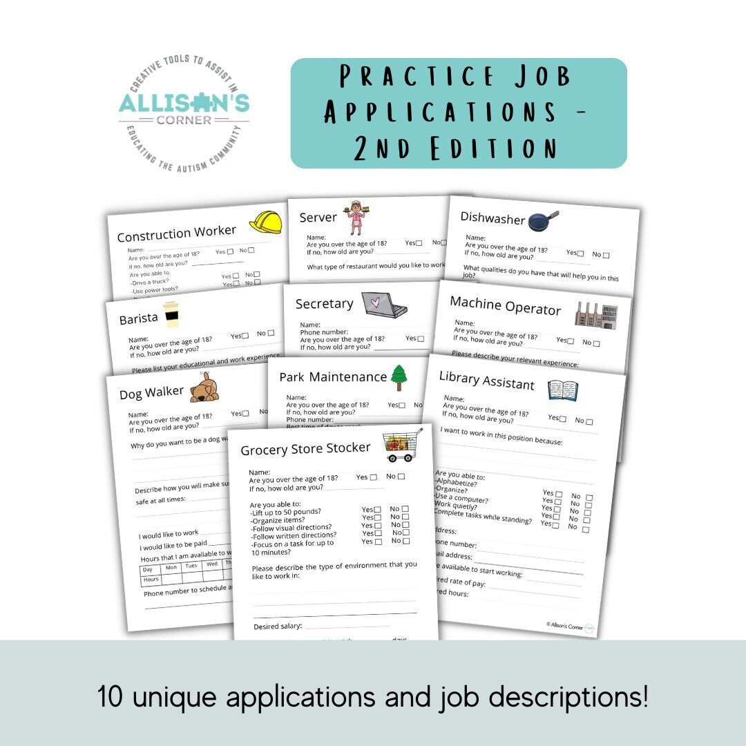 Practice Job Applications - 2nd Edition: Digital Download - Etsy