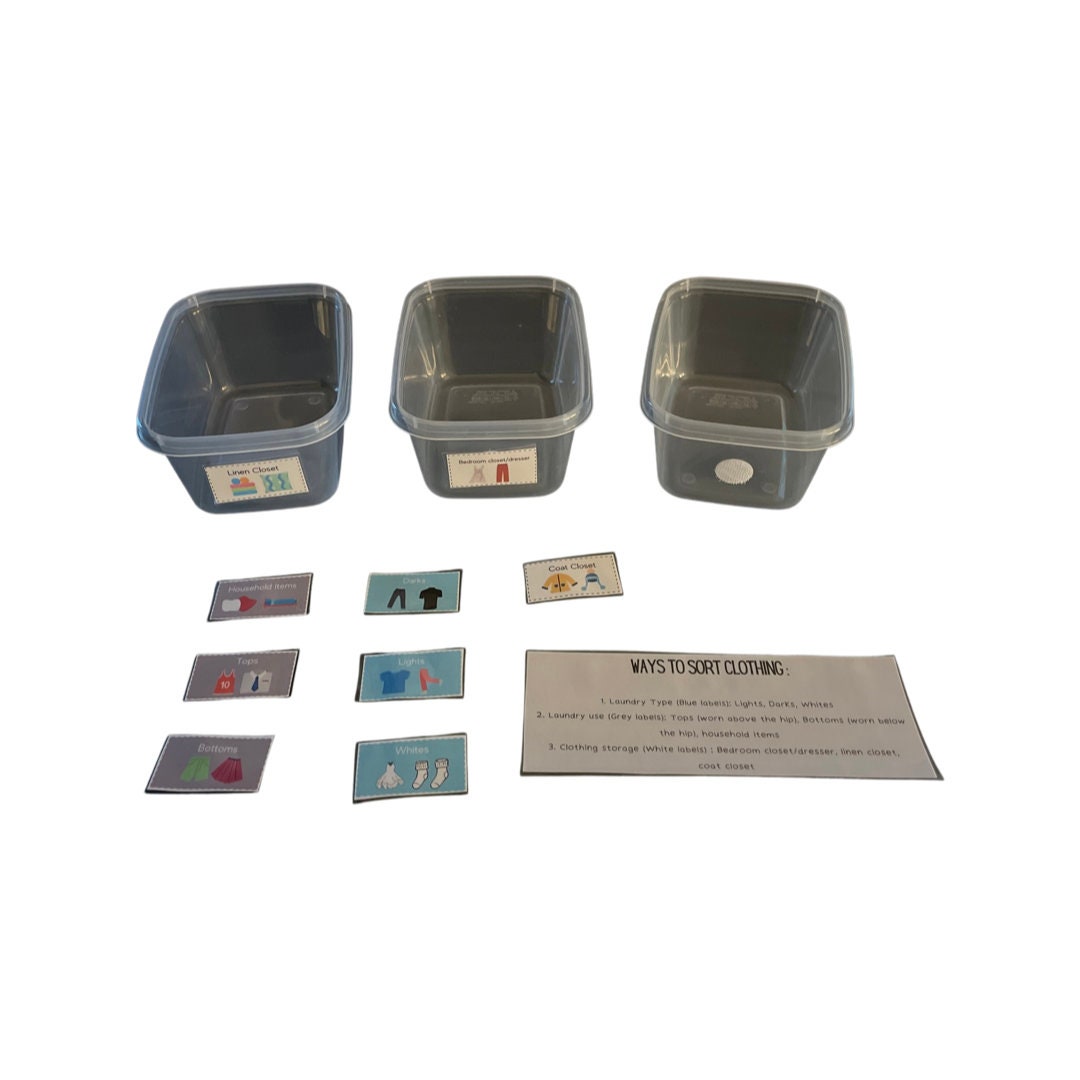 Laundry Sorting: Life Skills Task Box - Etsy