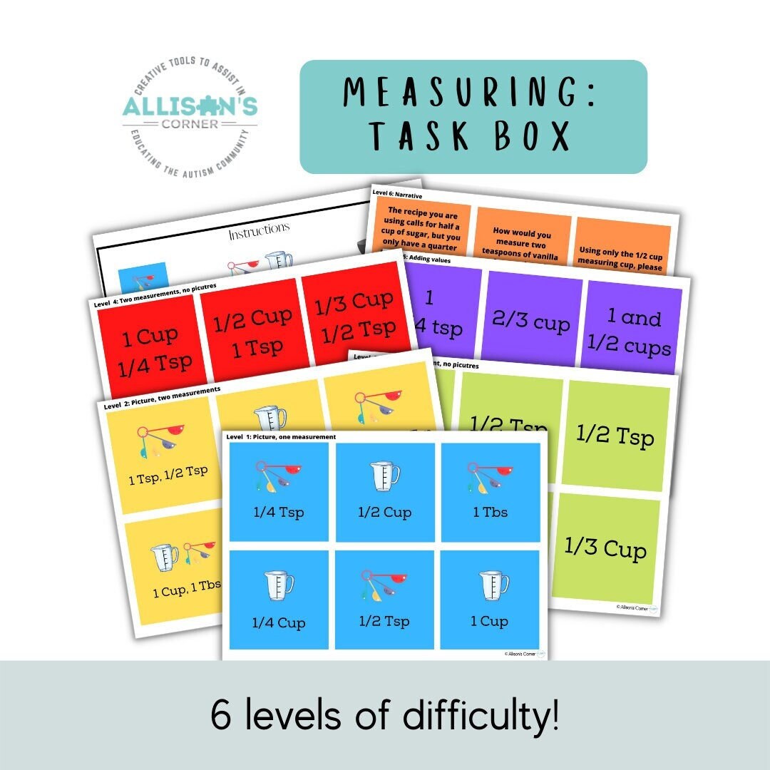 Measuring Task Box: Digital Download - Etsy