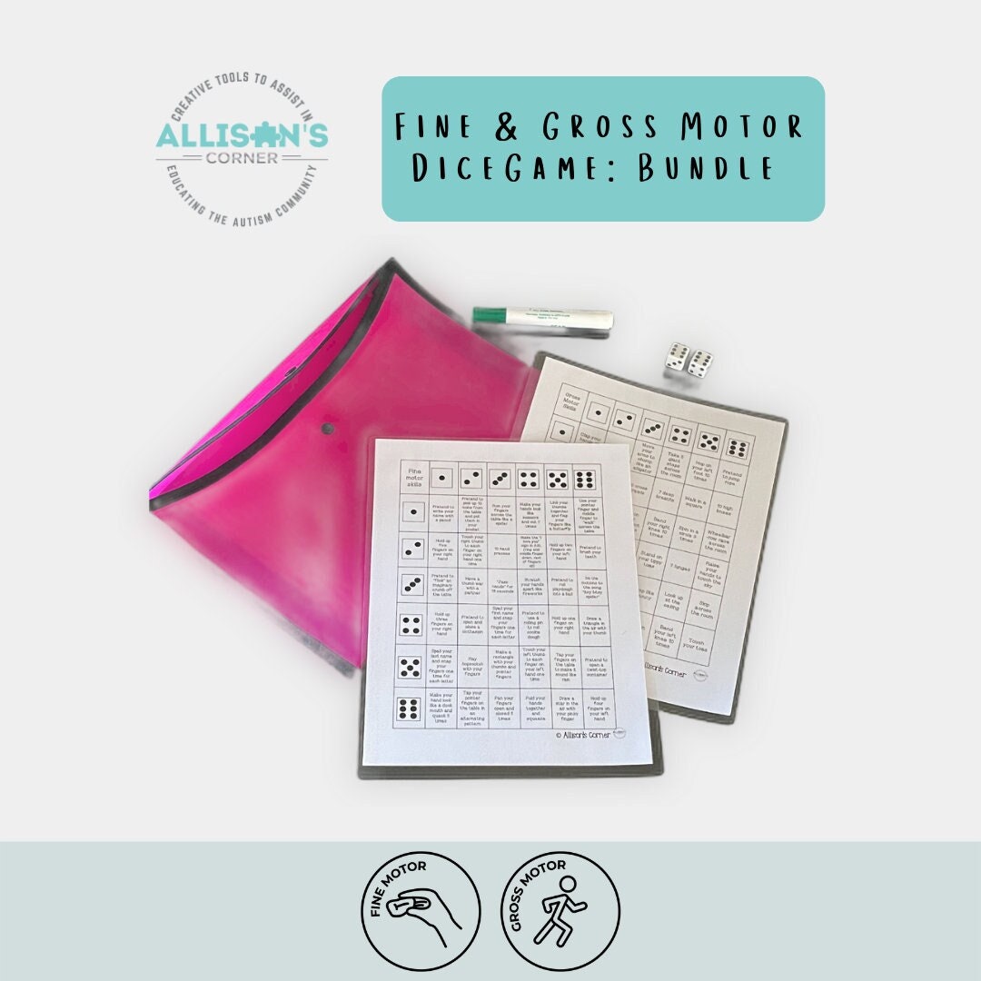 Fine & Gross Motor Dice Game: Bundle - Etsy