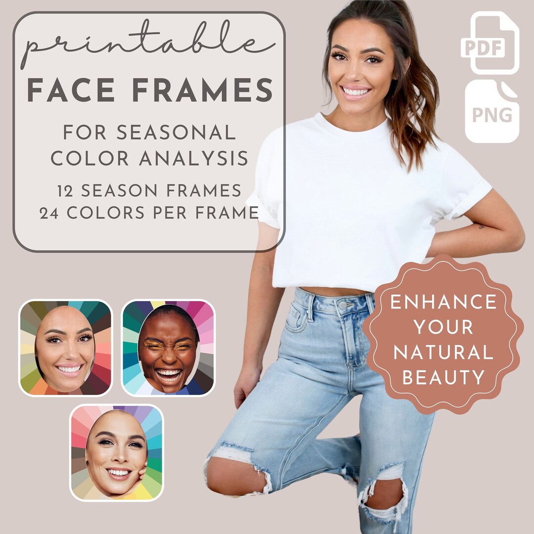 Personal Color Analysis Seasonal Color Face Frames Color Palette 12 ...