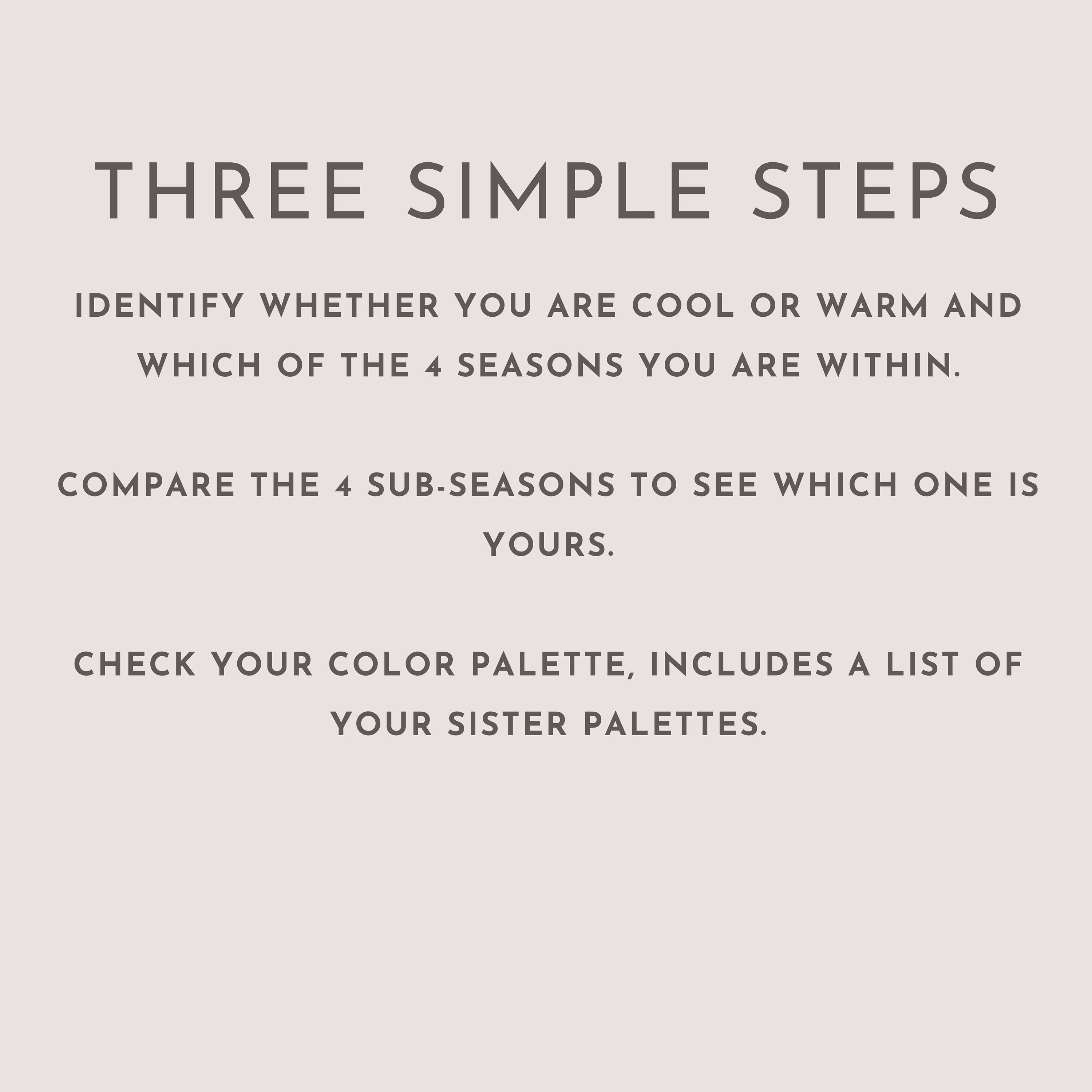 Personal Color Analysis Kit Seasonal Color Face Frames Color Palette 16 ...