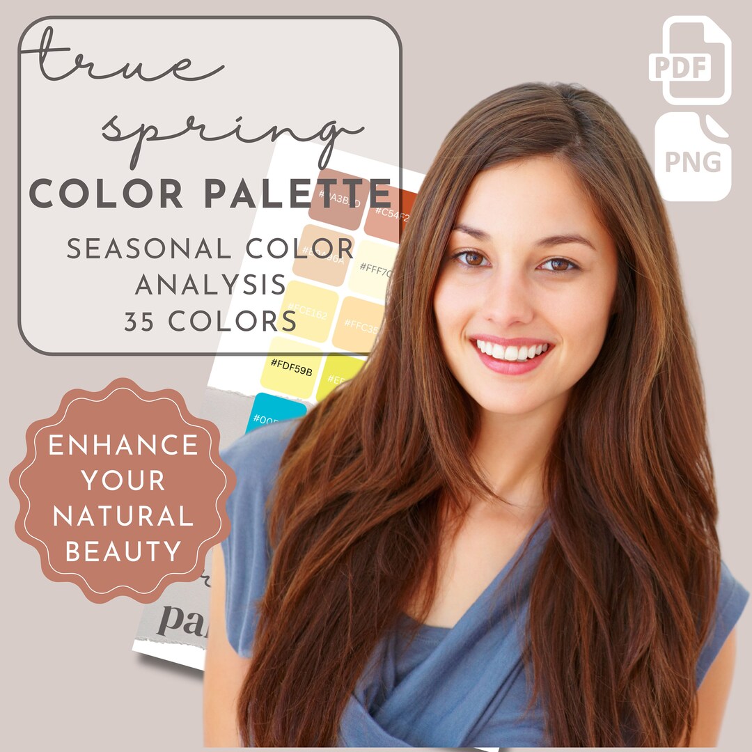 True Spring Personal Color Palette Seasonal Color Analysis Color ...