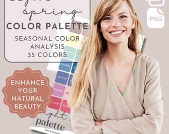 Warm Spring Personal Color Palette Seasonal Color Analysis Color ...