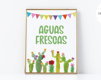 Mexican Aguas Frescas Sign - Etsy