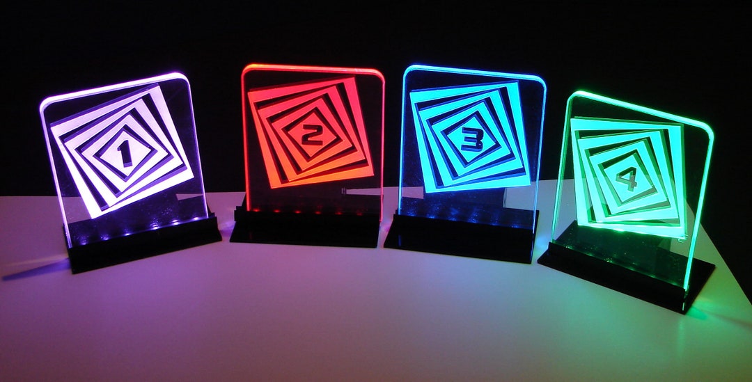Glowing Table Sign- Set of 12- Geometric - Etsy