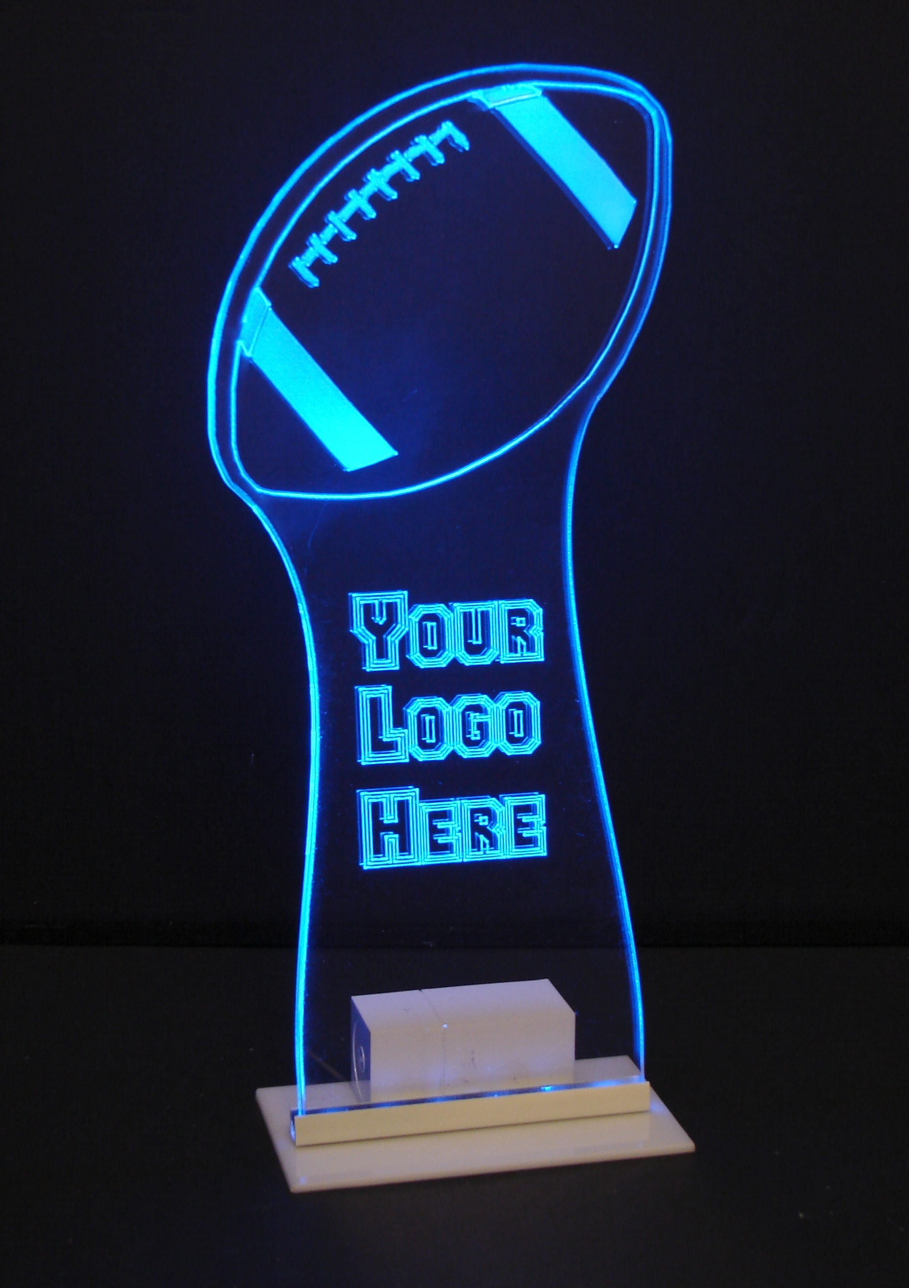 Football Centerpiece -medium Sized - 12" Tall - LED Table Sign - 9 Volt ...