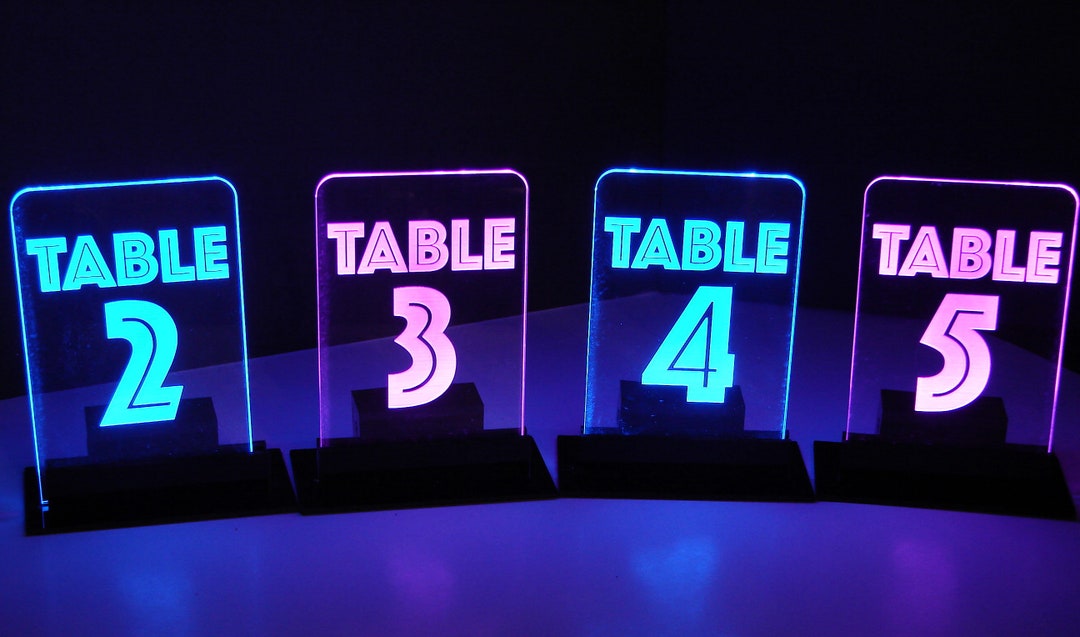 Glowing Table Sign- Set of 12- Inline - Etsy