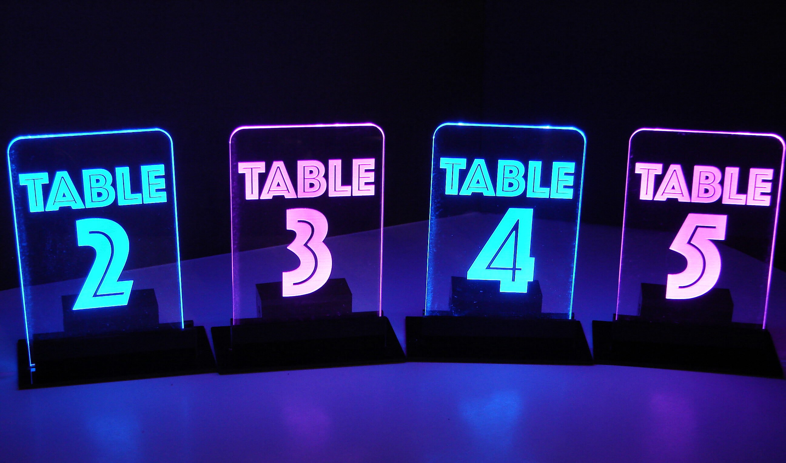 Glowing Table Sign- Set of 12- Inline - Etsy