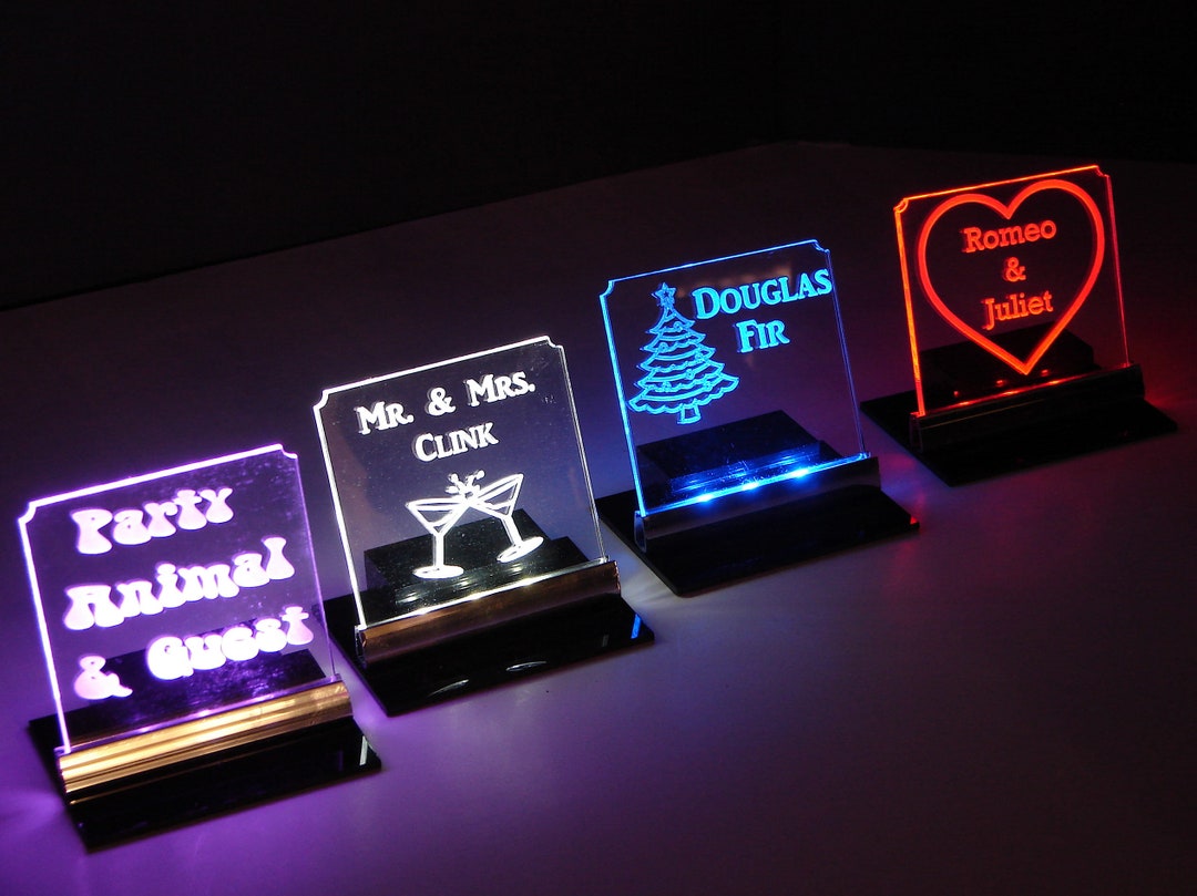 LED Place Setting Sign-deluxe Style-large-personalized - Etsy