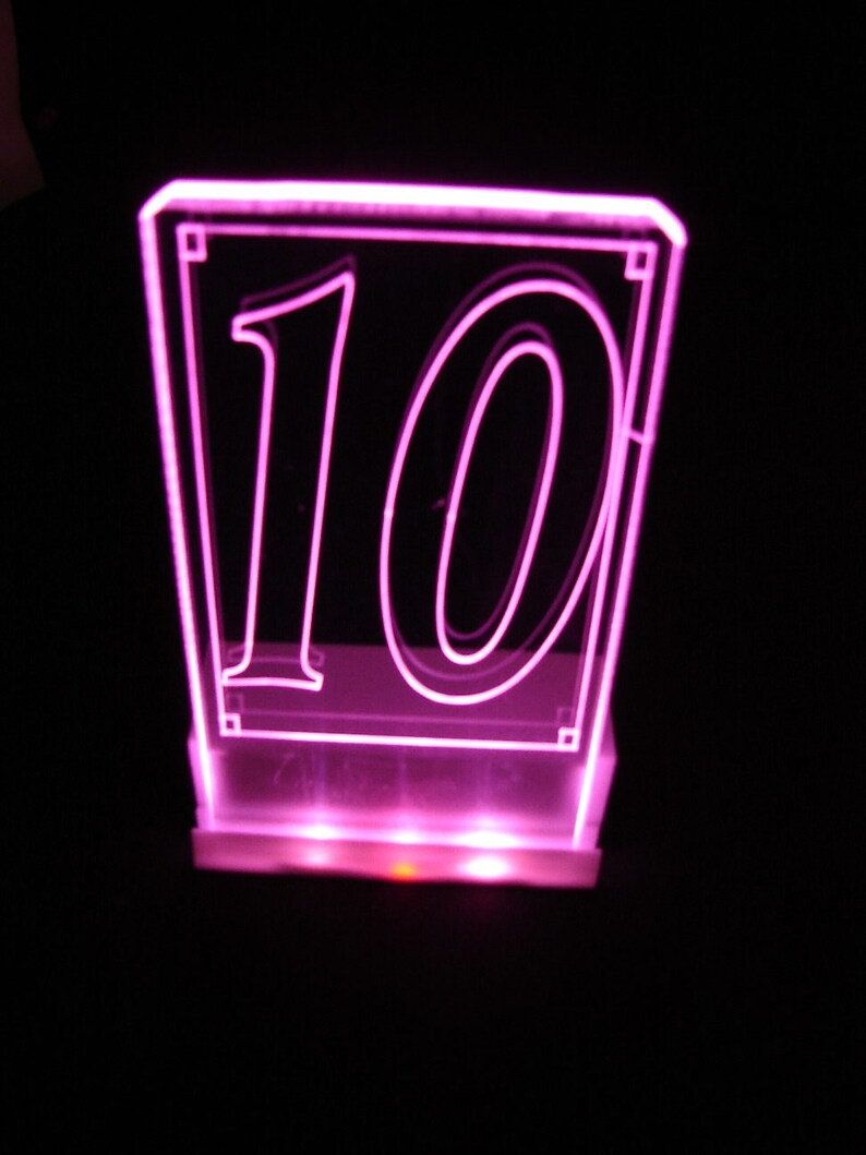 LED Glowing Party /reception Set...gift Card Box, 10 Economy Table ...