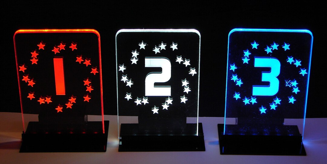 Glowing Table Sign- Set of 12- Stars - Etsy