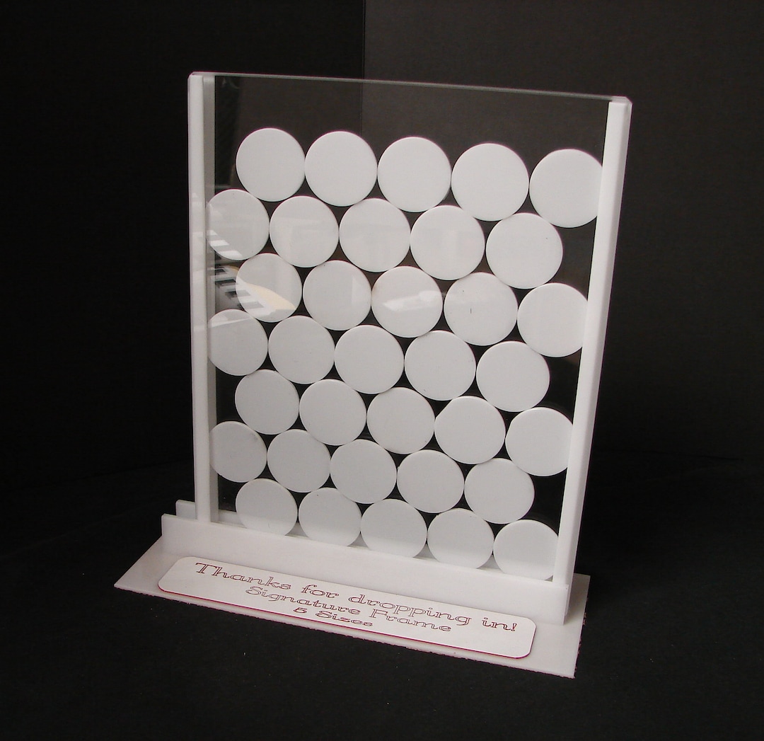 Memory Sign-in Frame With Drop-in Signature Medallions. (medium) - Etsy