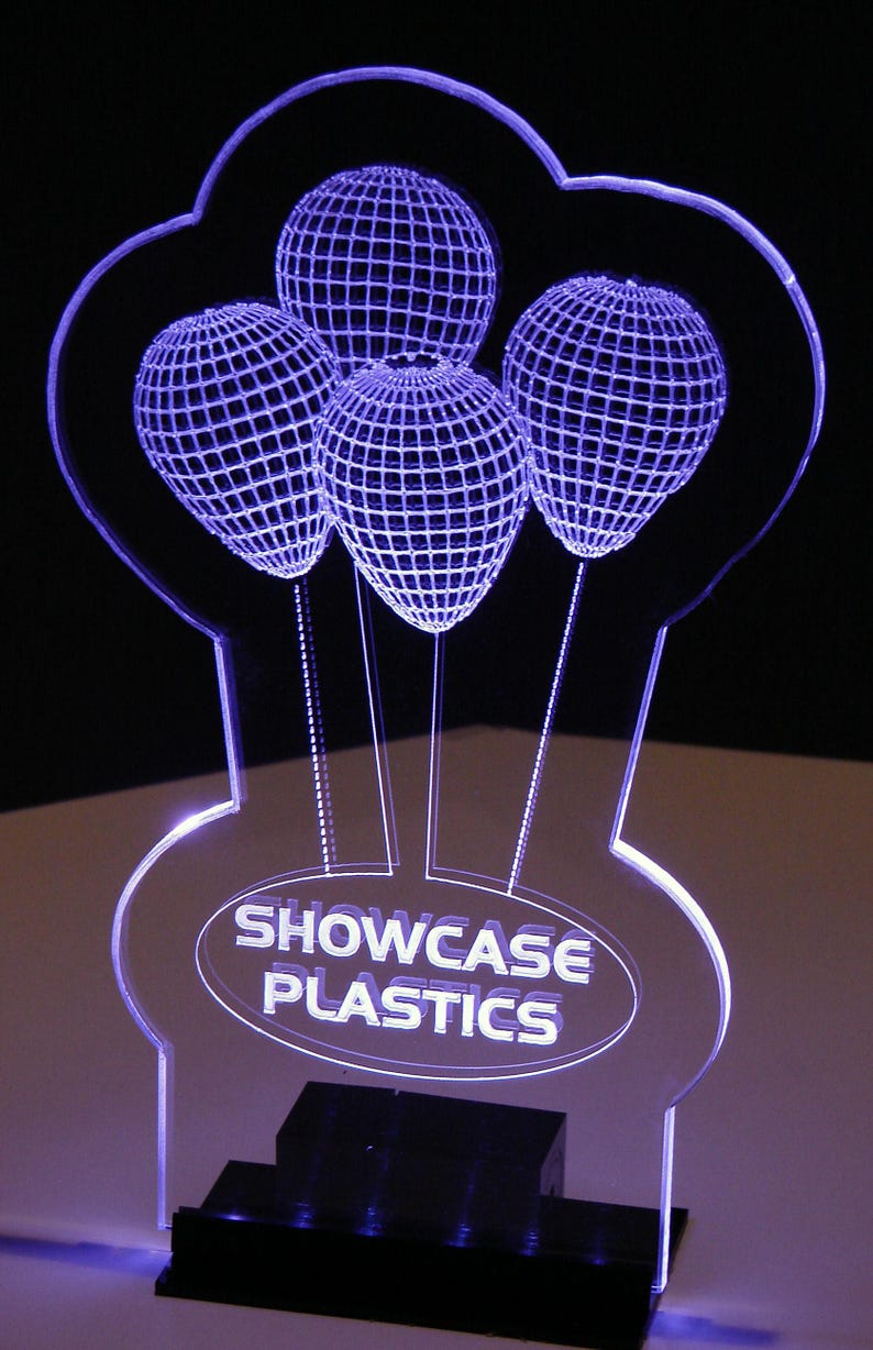 Customized Logo Centerpiece-your Logo or Message-choice of 9 LED Colors ...
