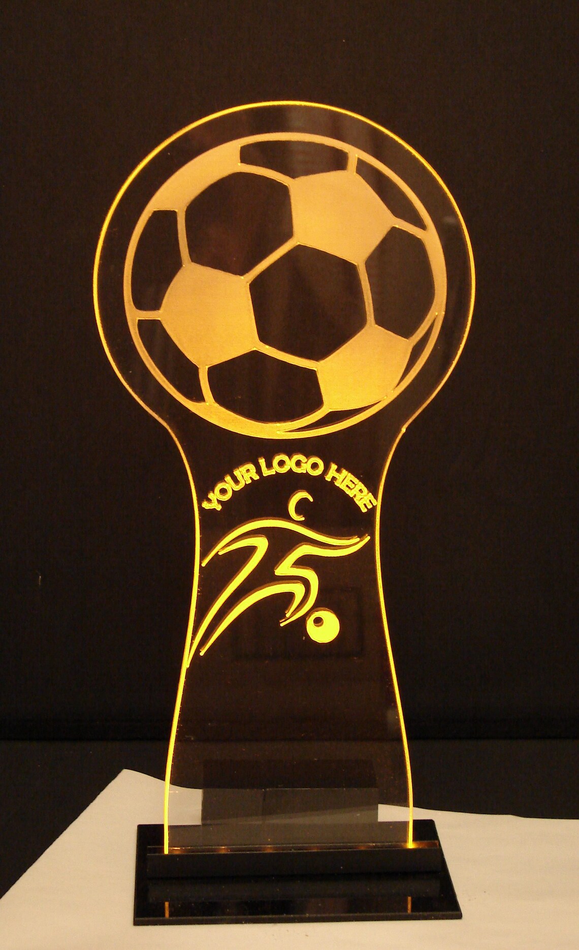 Soccer Ball Centerpiece- Medium Sized- 12"/5" Wide - LED Table Sign - 9 ...