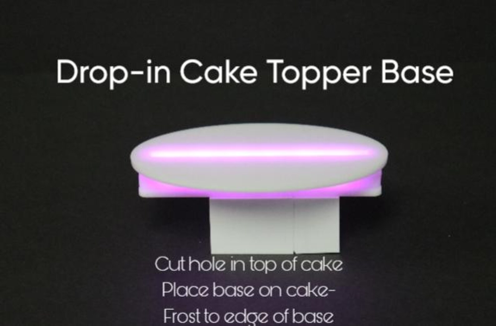 Personalized Cake Topper - Glowing LED - Engraved Acrylic - Wedding ...