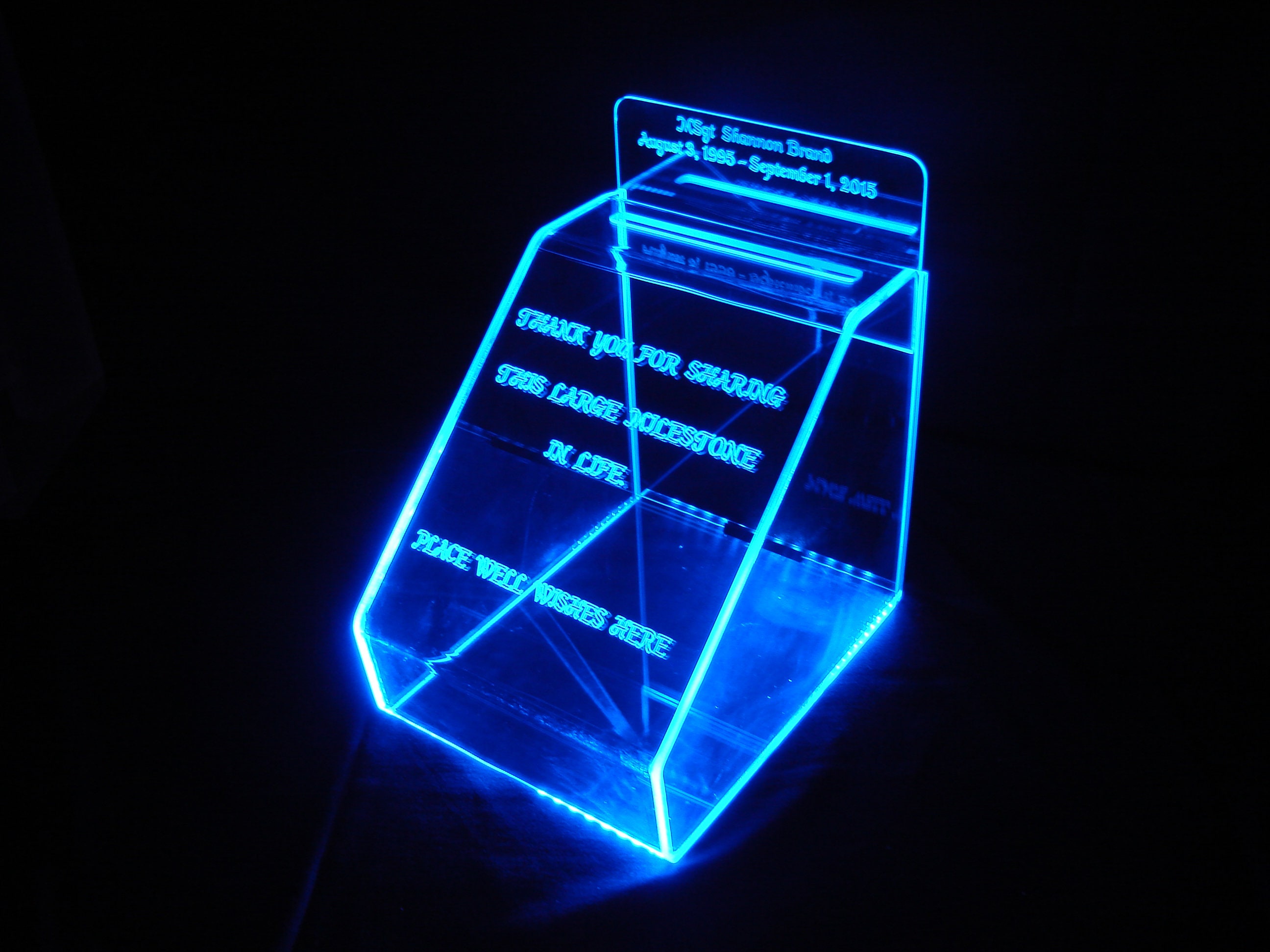 LED Glowing Party /reception Set...gift Card Box, 10 Economy Table ...