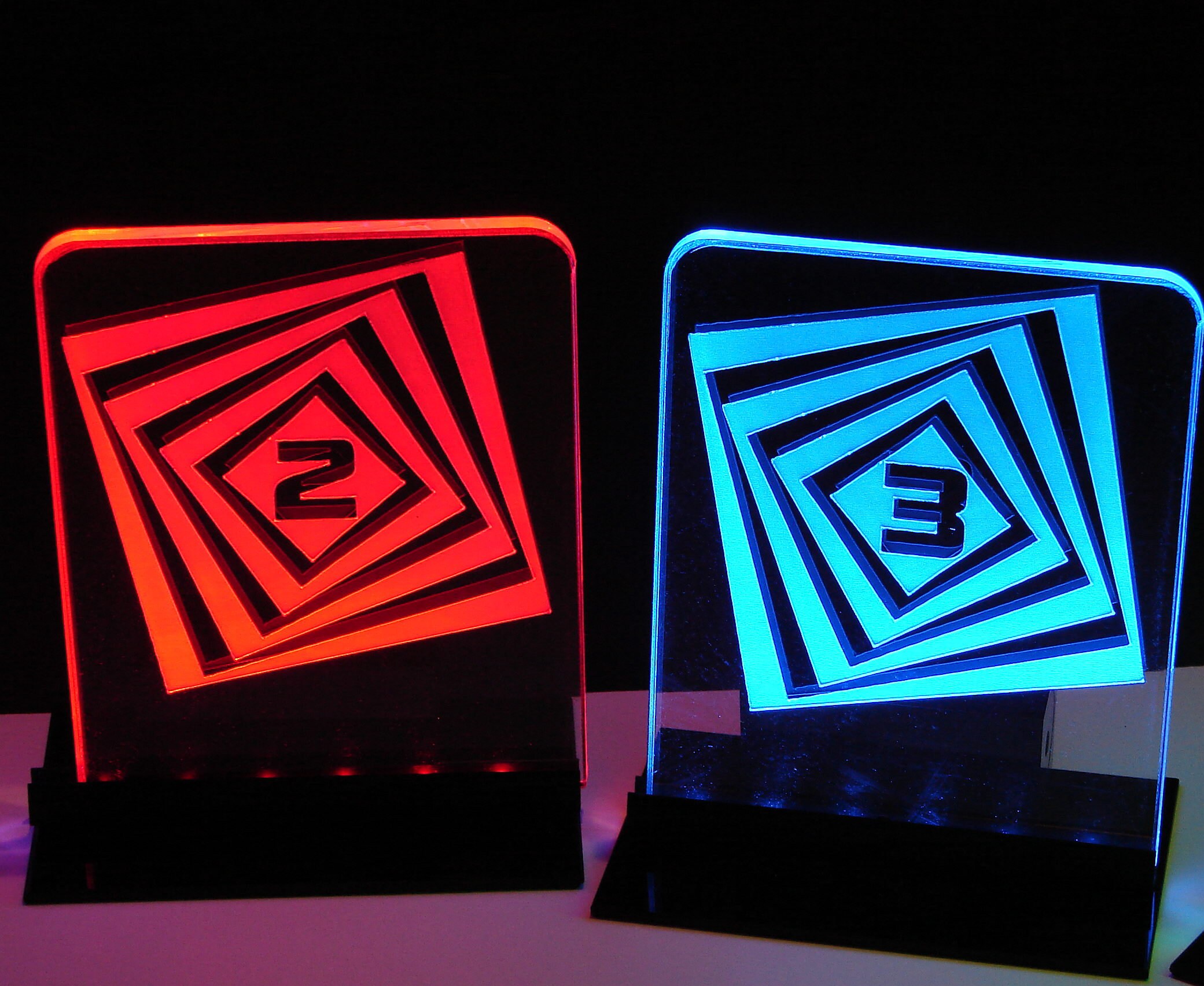 Glowing Table Sign- Set of 12- Geometric - Etsy