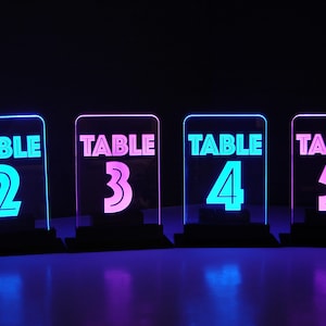 Glowing Table Sign- Set of 12- Inline - Etsy