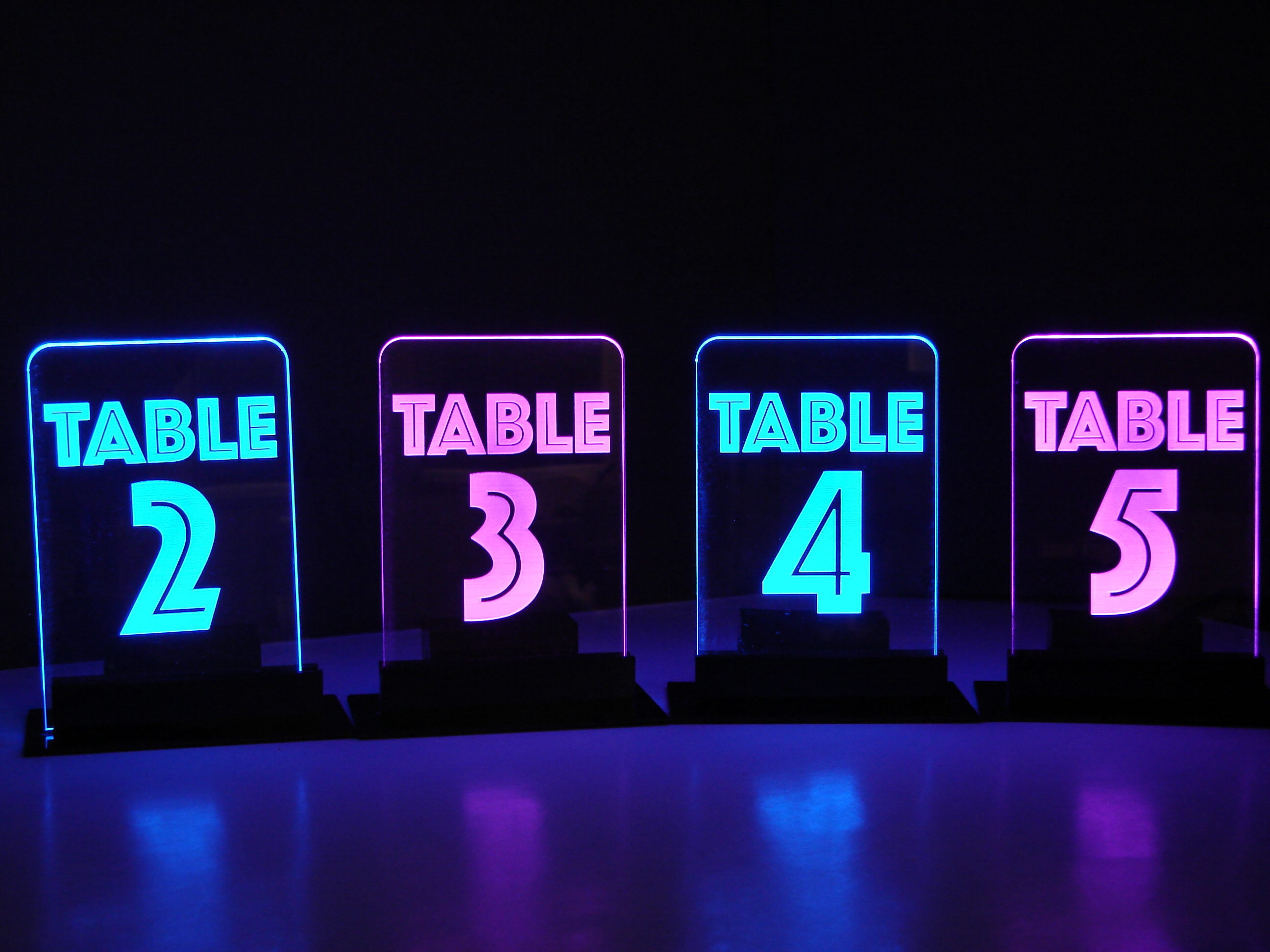 Glowing Table Sign- Set of 12- Inline - Etsy