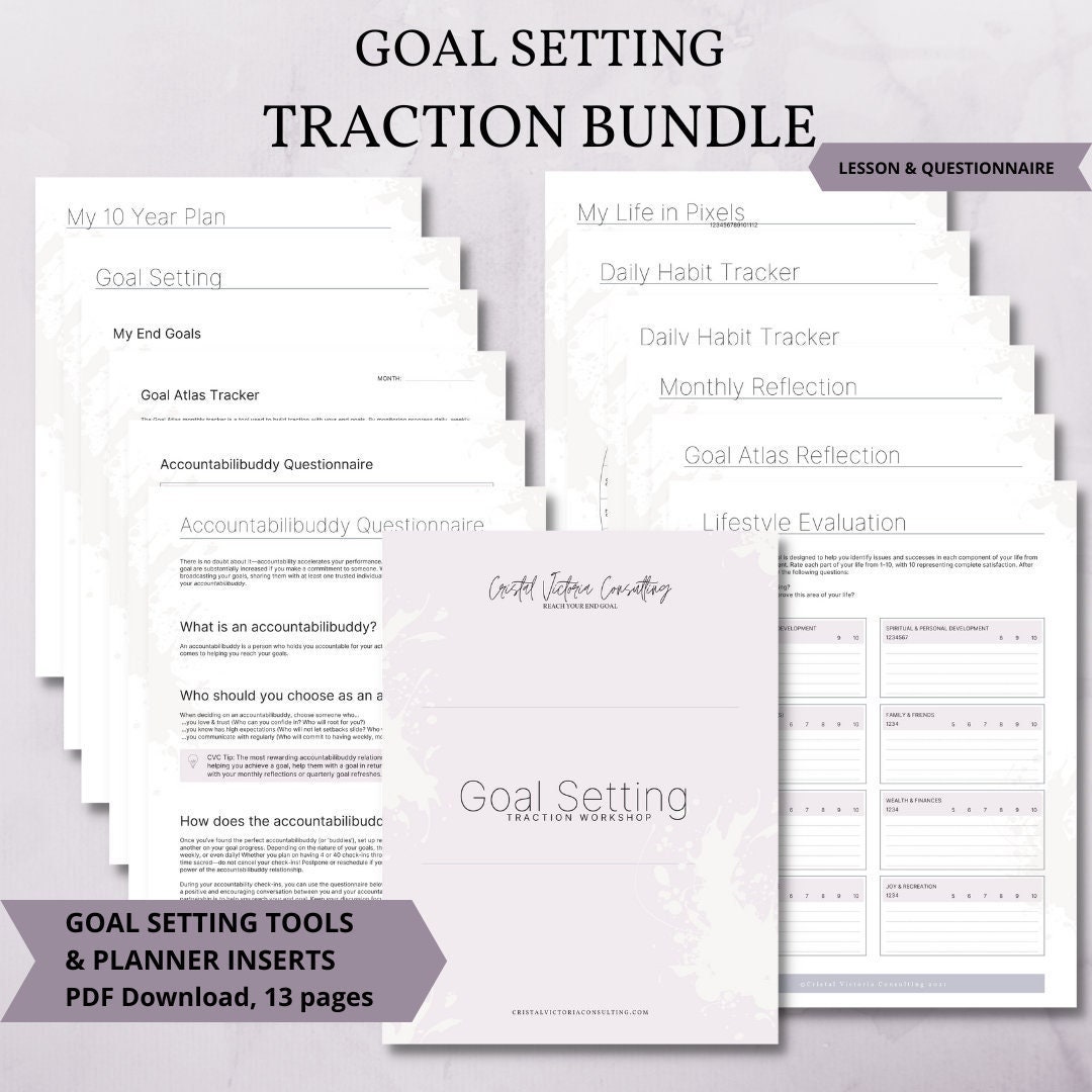 Goal Setting: Traction Bundle - Etsy