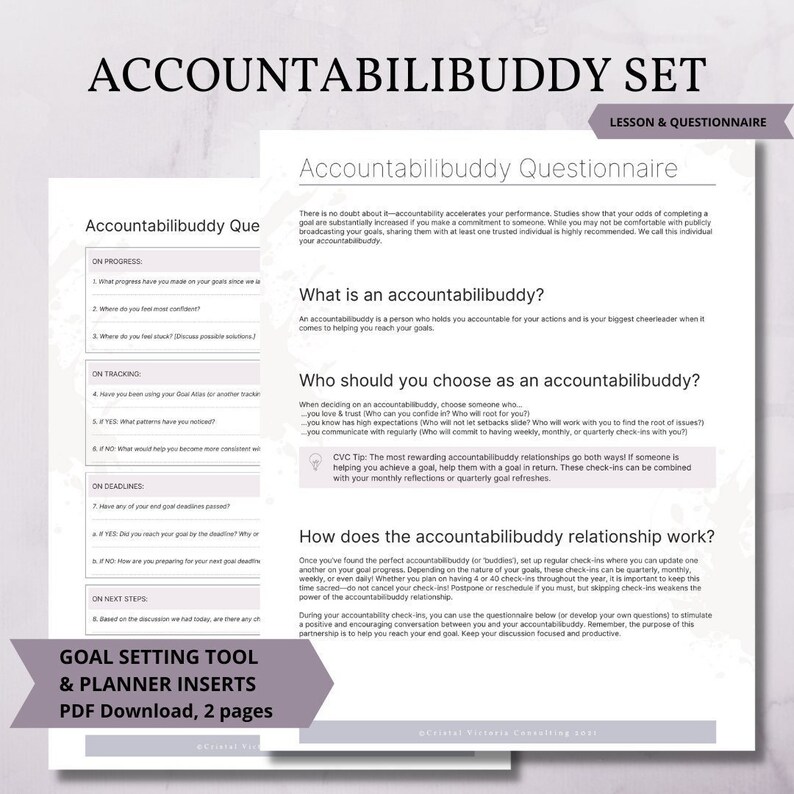 Accountabilibuddy Questionnaire - Etsy