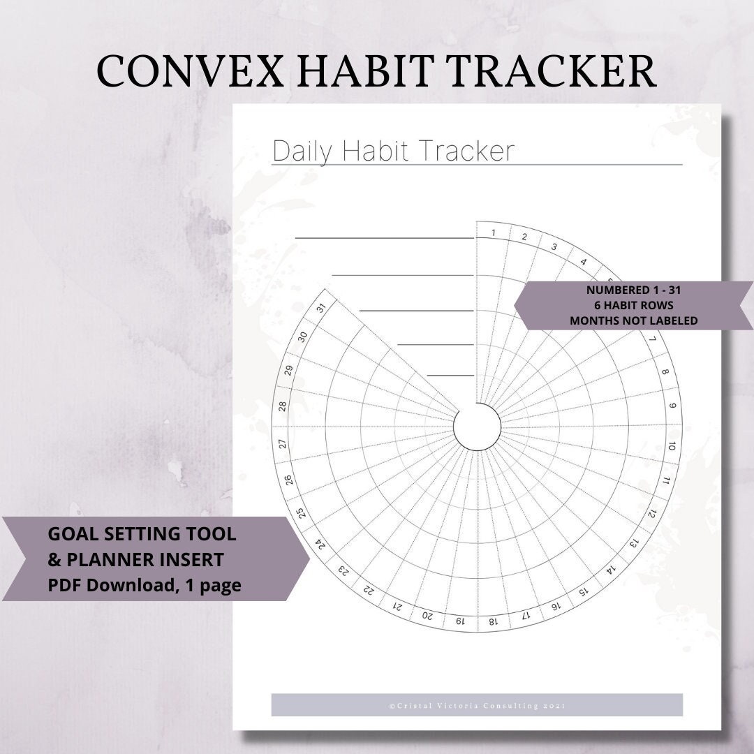 Habit Tracker Template - Convex - Etsy