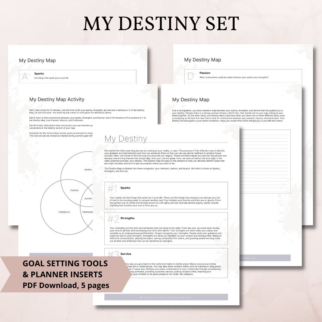 My Destiny: Goal Setting Set - Etsy