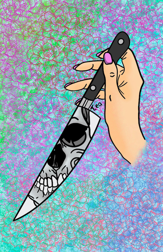 Knife Skeleton Reflection Poster - Etsy