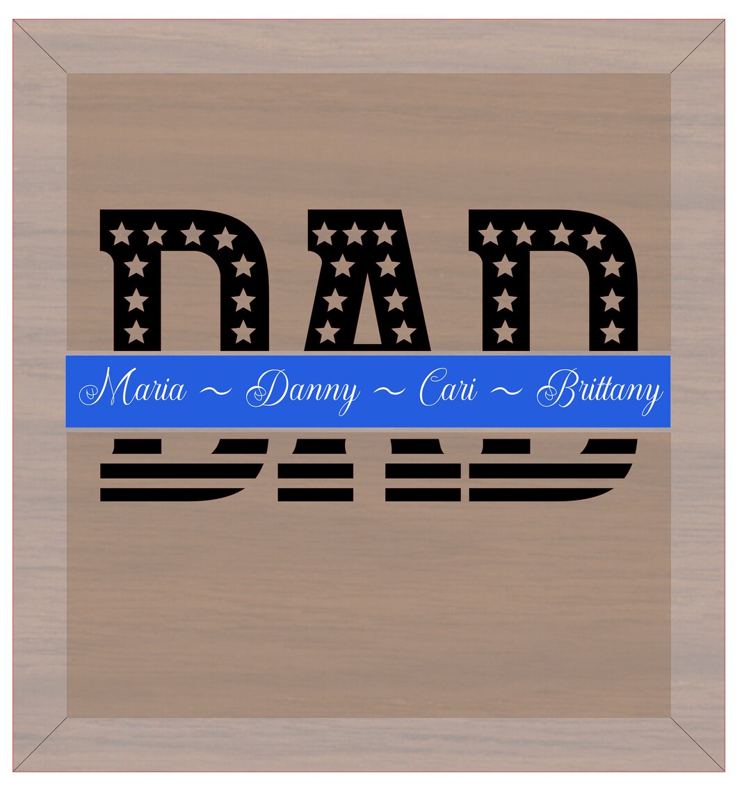 DIGITAL FILE Blue Line Dad - Etsy