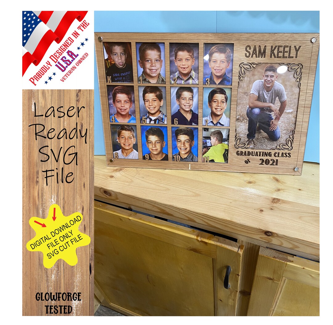 DIGITAL FILE, Laser Ready K-12 School Photo Frame - Etsy