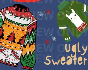 Editable Ugly Sweater Invite Template - Etsy