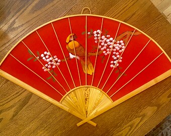 Large Asian Fan Wall Decor | Etsy