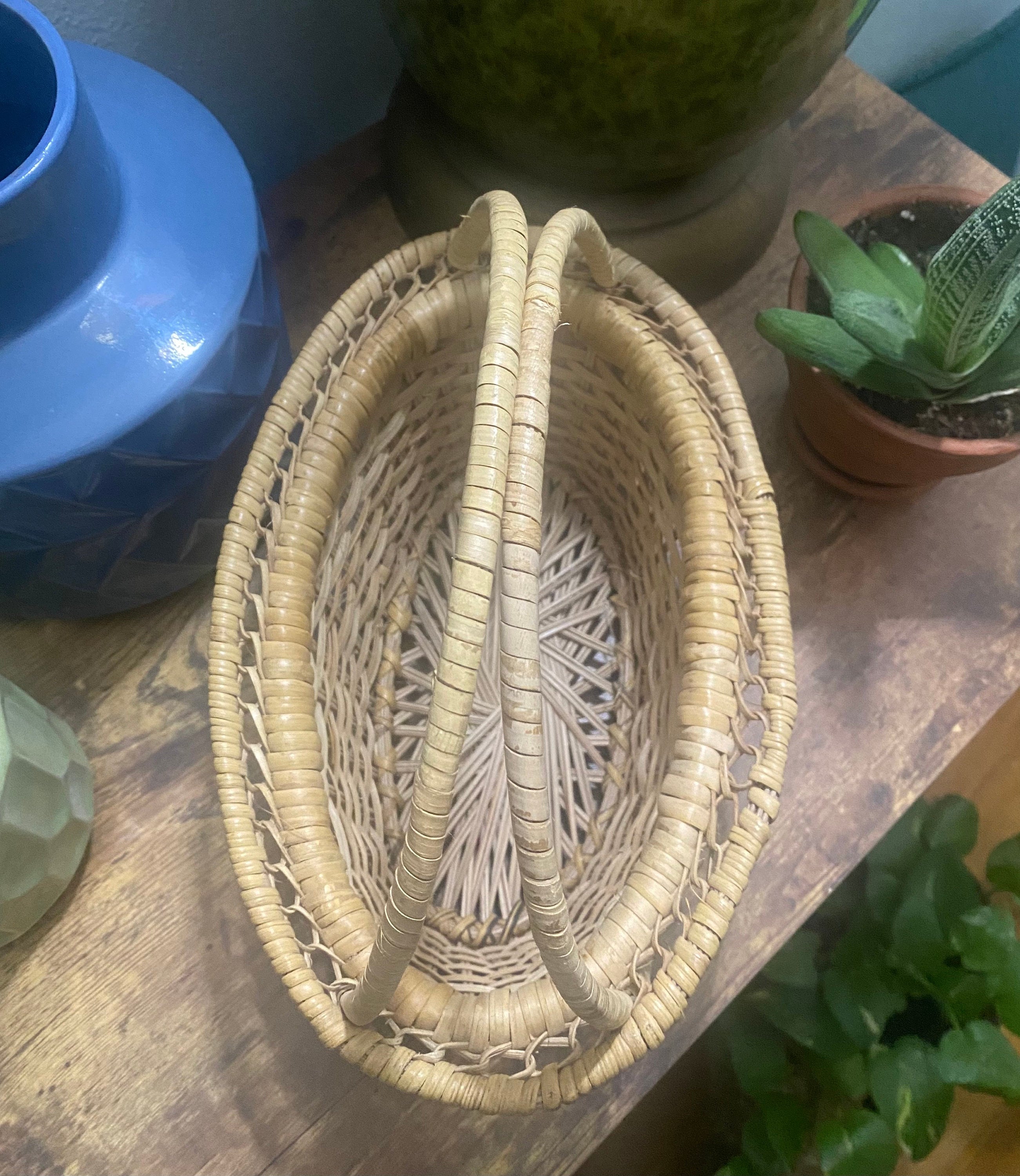 Boho Wicker Basket, Boho Wicker Easter Basket, Boho Wedding Basket ...