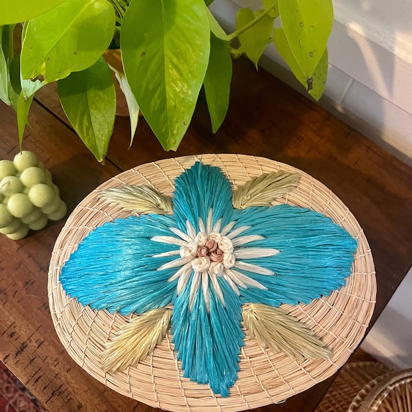 Raffia Basket - Etsy