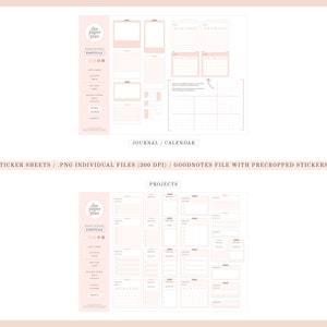 ESSENTIAL Widget Stickers soft Peach for Digital Planning - Etsy