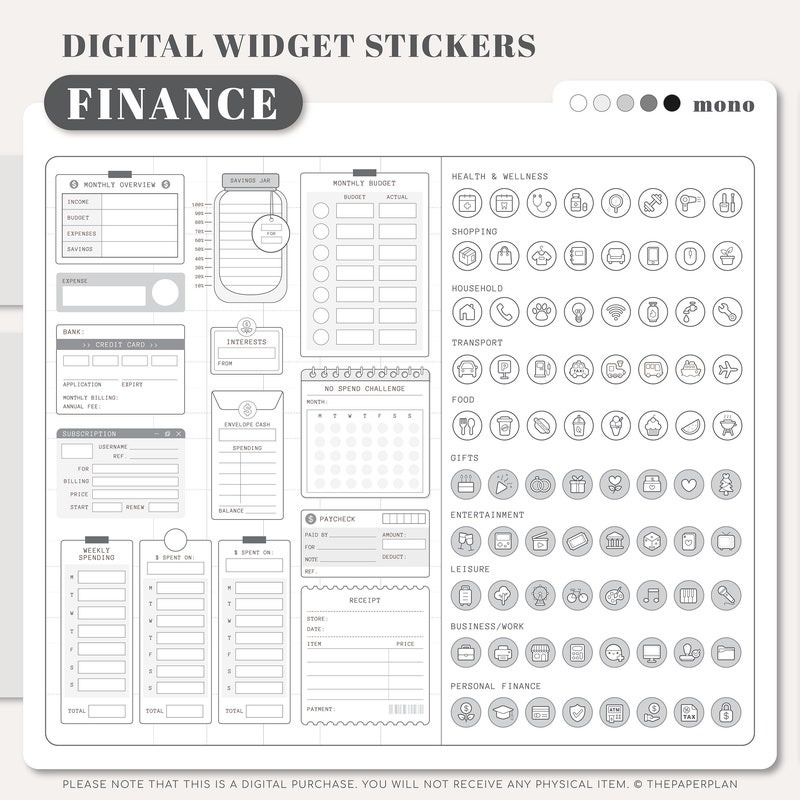 Finance Stickers - Etsy