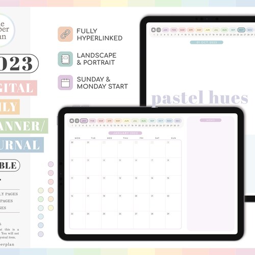 Digital Planner for Goodnotes/notability Undated Digital - Etsy