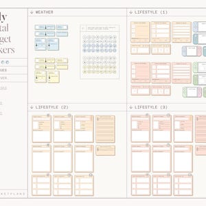 DAILY Widget Stickers (pastel Hues) for Digital Planning | Goodnotes ...