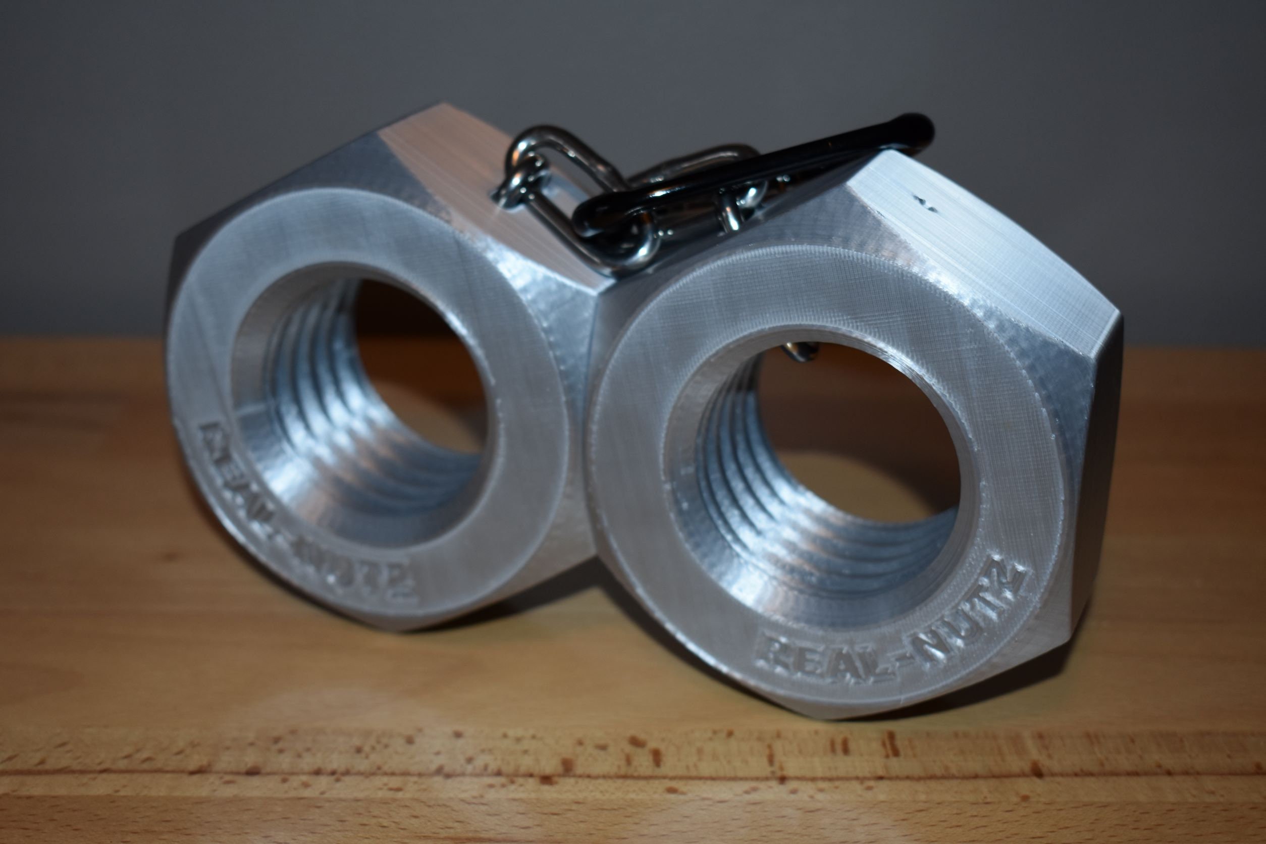 Big Truck Nuts: 4" Hex Design Rear Bumper Art - Stainless Steel Chain ...