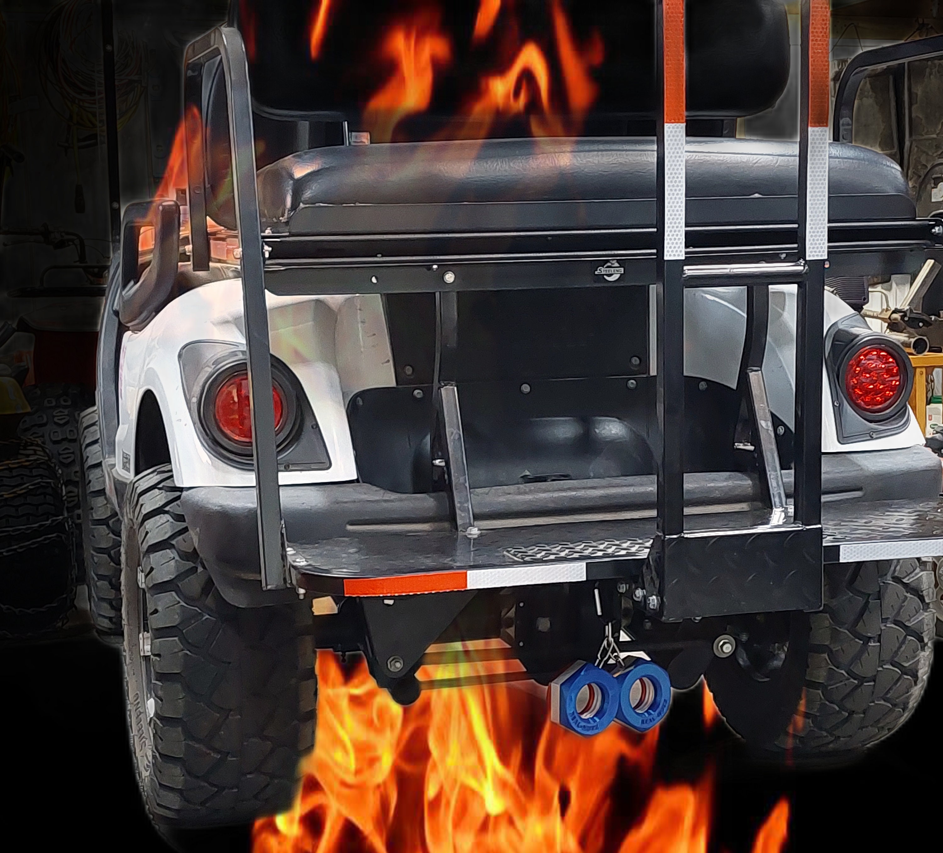 Big Truck Nuts 4 Hex Design Rear Bumper Art Will NEVER RUST Tailgate ...