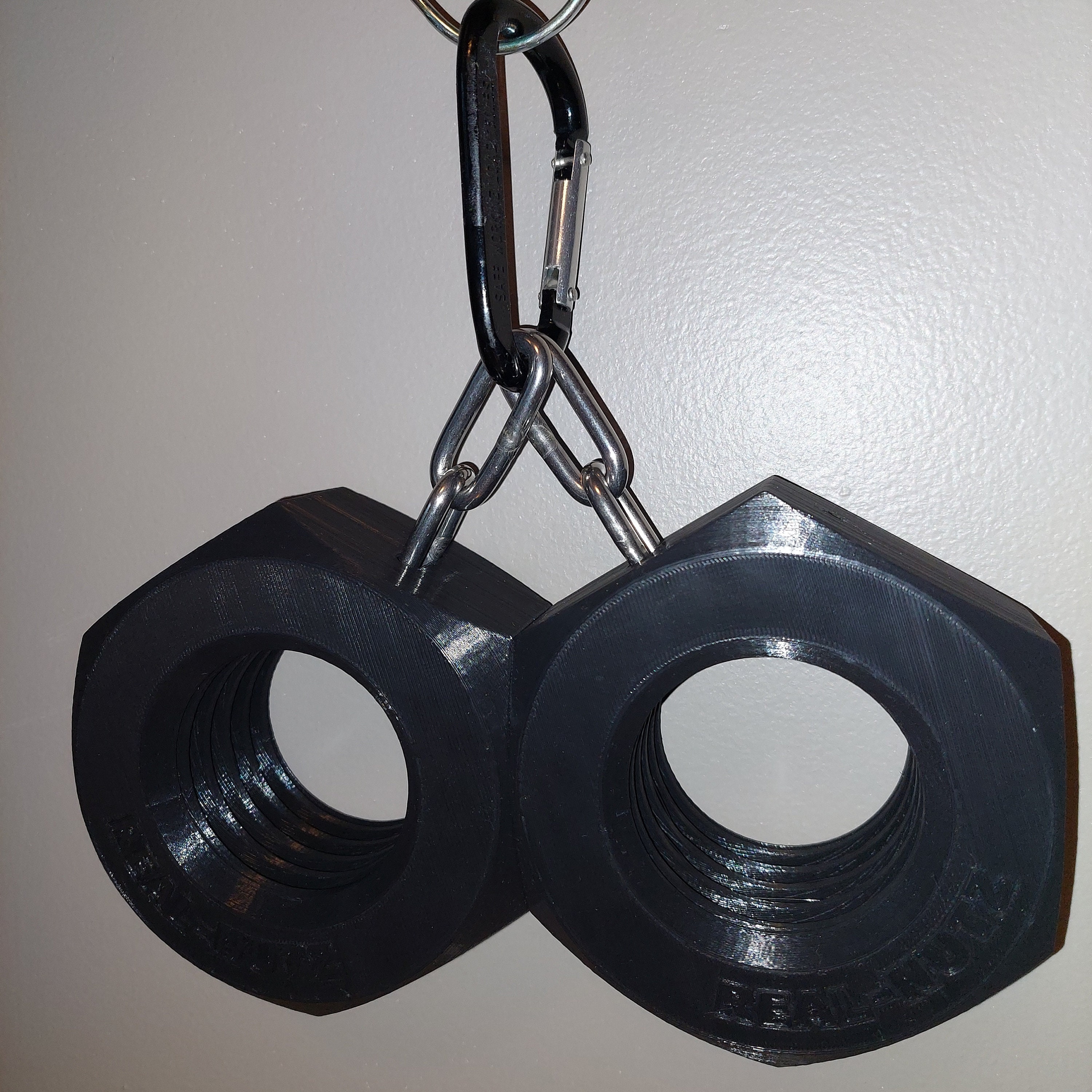 Big Truck Nuts: 4" Hex Design Rear Bumper Art - Stainless Steel Chain ...