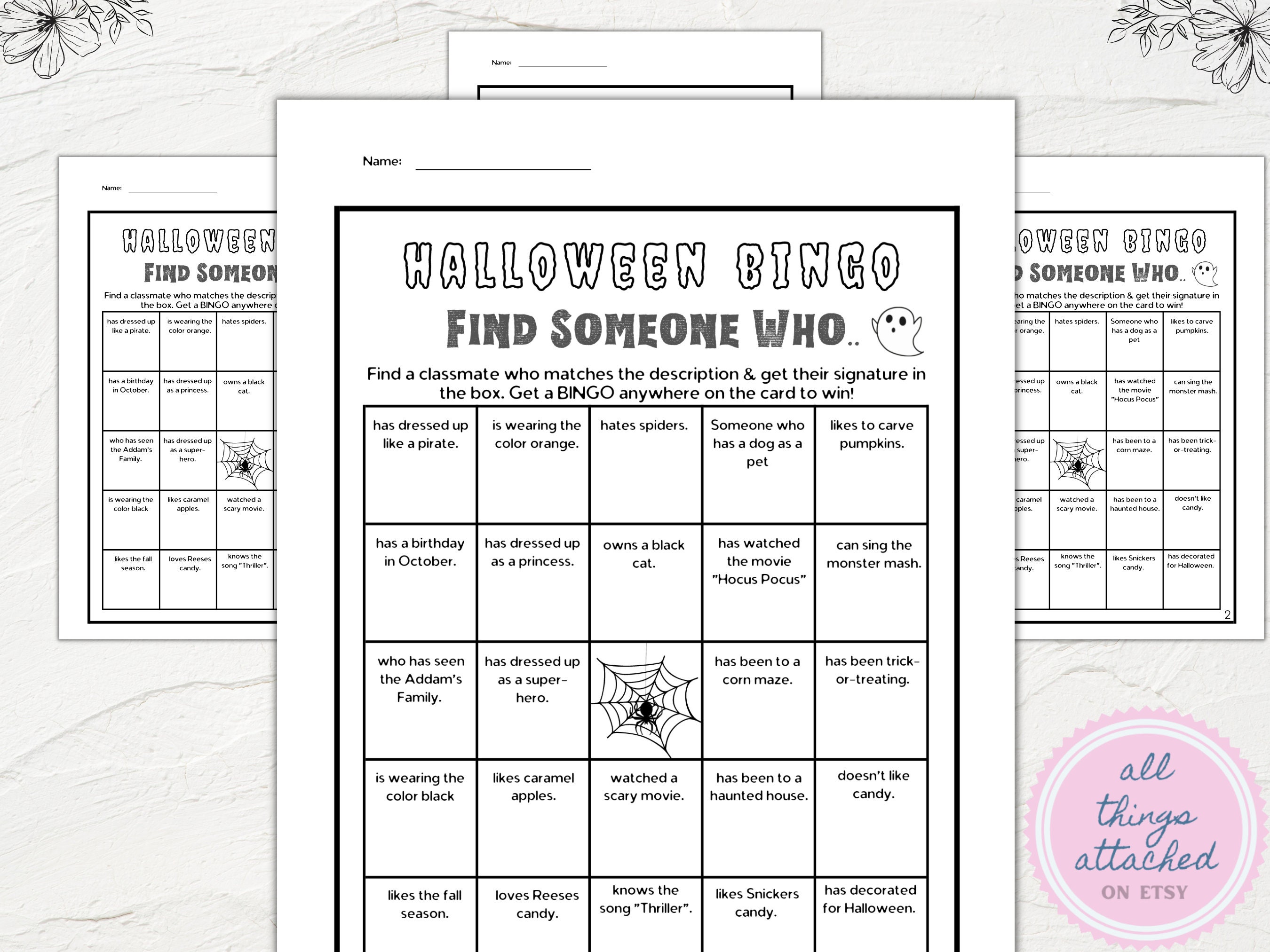 Halloween Games | Halloween Bingo | Find the Guest Who | Printable Find ...