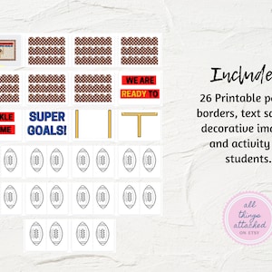 Football Bulletin Board Set | Printable Bulletin Board Kit for Football ...