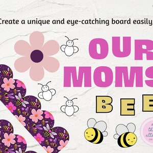 Mother's Day Themed Bulletin Board | Printable Mother's Day Board Set ...