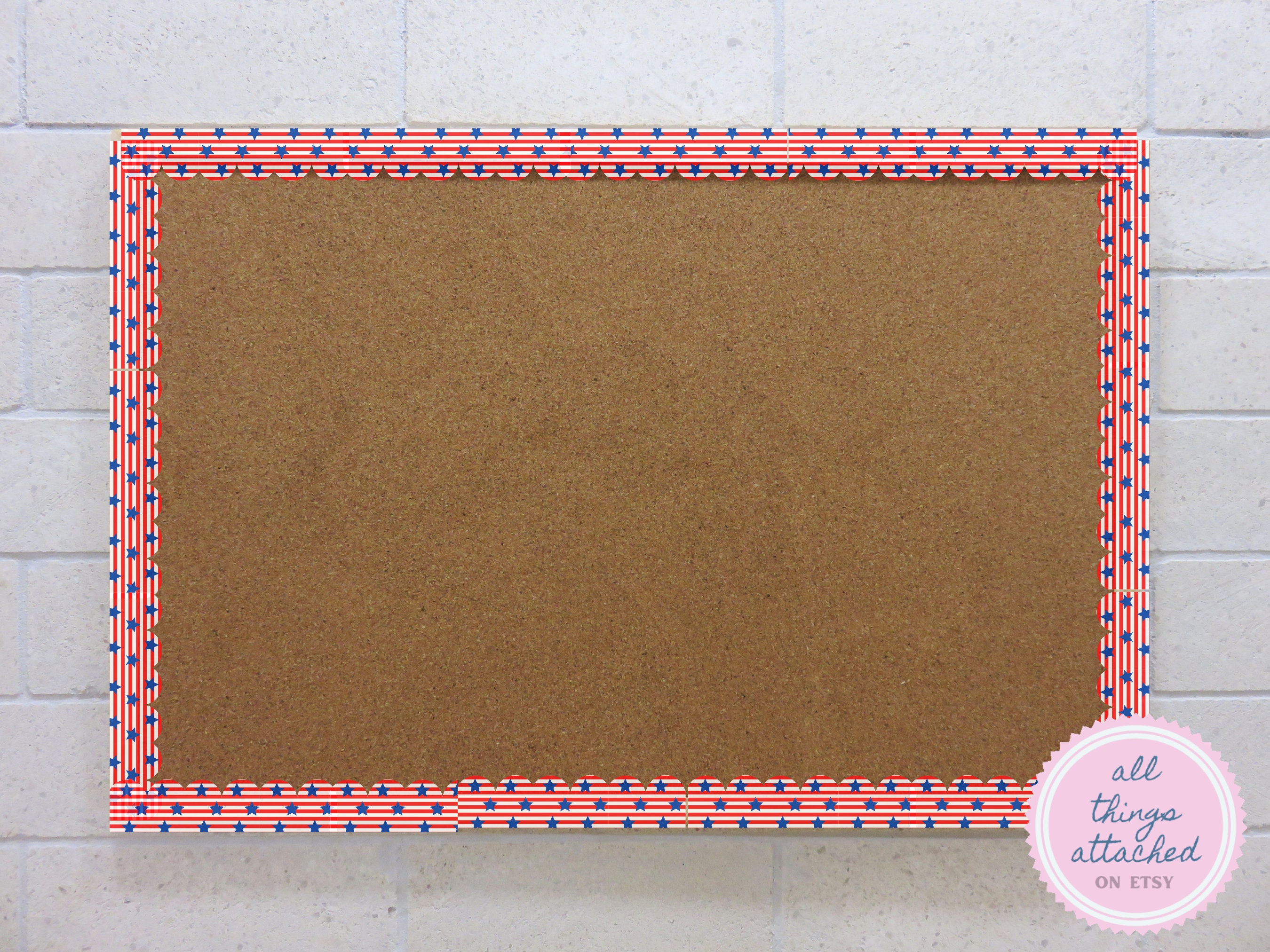 Patriotic Bulletin Board Borders | Printable Bulletin Board Trim | Red ...