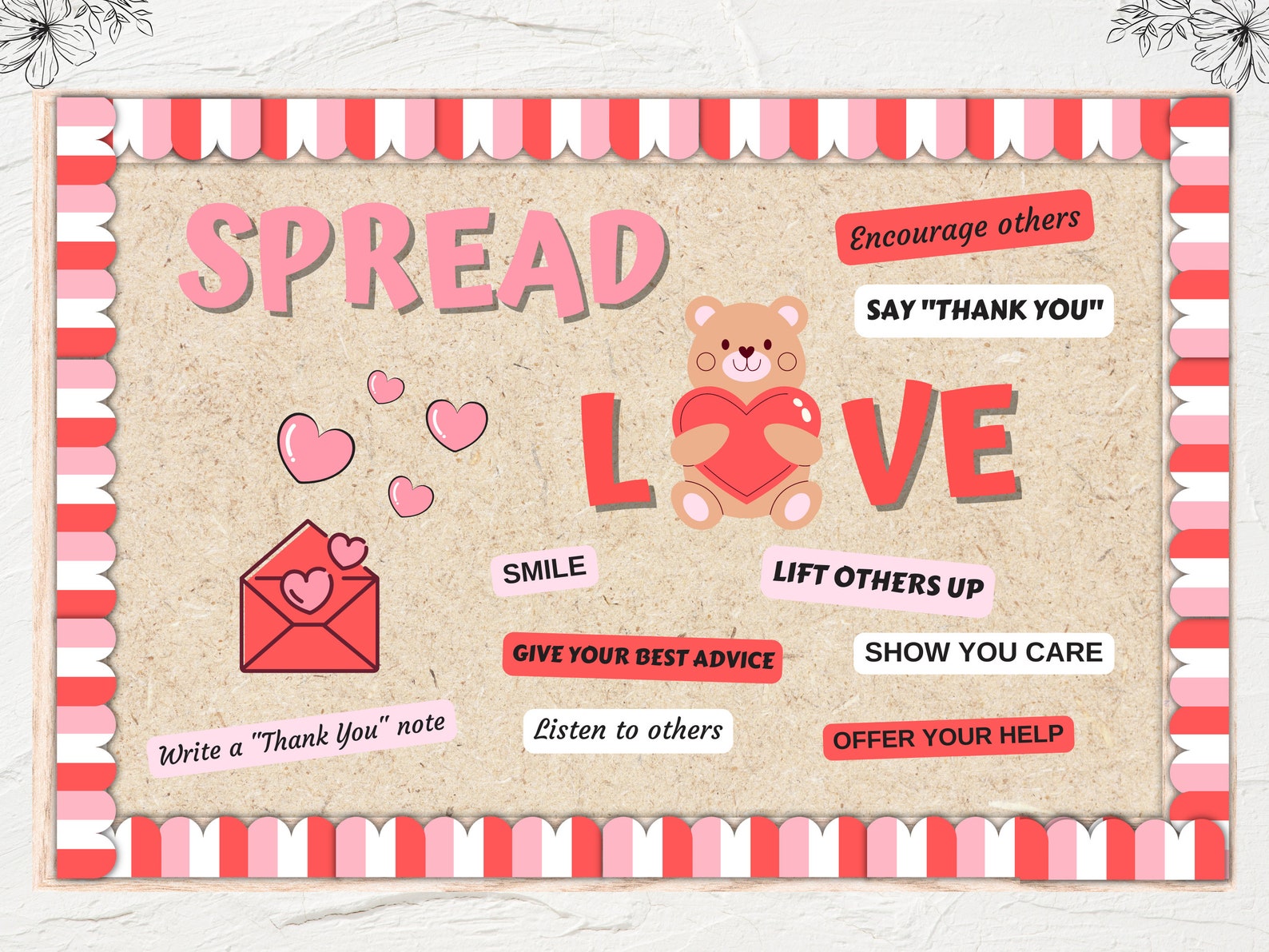 Valentine's Themed Bulletin Board | Printable Kindness Month Bulletin ...
