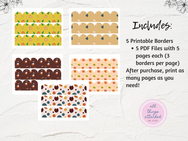 Fall Bulletin Borders | Printable Bulletin Board Borders | Classroom ...