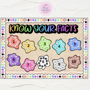 Multiplication Board | Math Bulletin Board Kit Printable | Skip ...